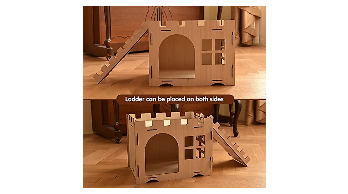Extra Large Wooden Rabbit Castle - Perfect for Small Pets