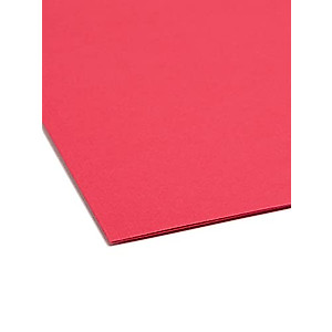 Smead Fastener File Folder, 2 Fasteners, Reinforced 1/3-Cut Tab, Legal Size, Red, 50 per Box (17740)