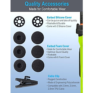 commountain SL300 SL3500e Earpiece with Mic Compatible for Motorola Radios TLK 100 TLK 110 SL7550 SL7550e SL7580 SL7580e SL7590 SL7590e SLN 1000, TLK100 TLK110 SLN1000 SL Series G Earhook Headset