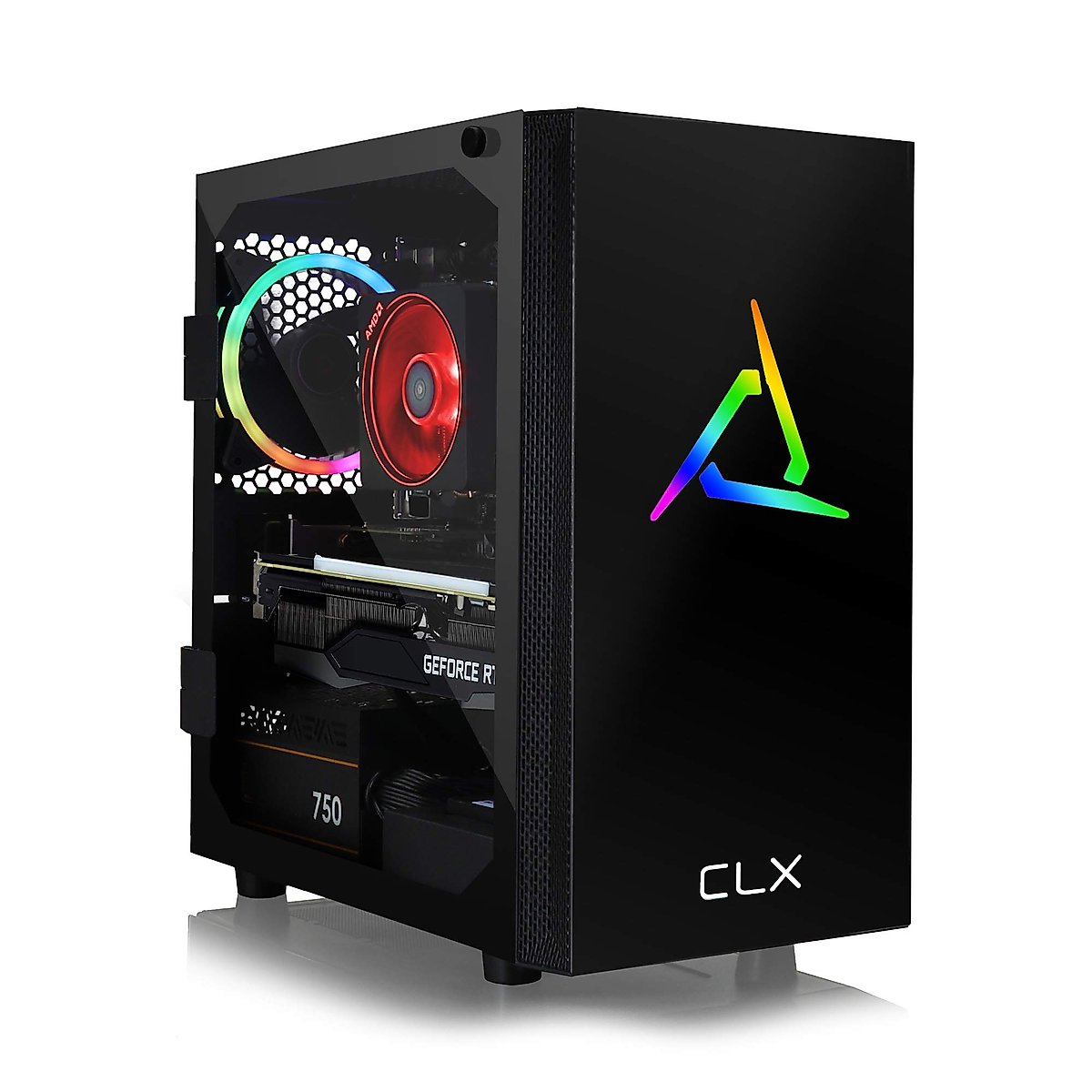 CLX Set Gaming Desktop - AMD Ryzen 5 5600X 3.7Ghz 6-Core Processor, 32GB DDR4 Memory, GeForce RTX 3070 8GB GDDR6 Graphics, 480GB SSD, 3TB HDD, WiFi, Windows 10 Home 64-bit