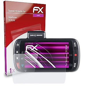 atFoliX Plastic Glass Protective Film compatible with Nextbase 312GW Glass Protector, 9H Hybrid-Glass FX Glass Screen Protector of plastic