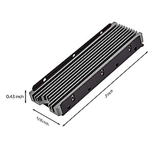 M.2 2280 SSD Heatsink, PCIE NVME or SATA M.2 2280 SSD Double-Sided Heat Sink, M.2 SSD Heatsink for PS5/ PC, Support Samsung 990 980 Pro & WD Black SN770 SN850 - Black