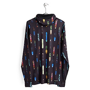 Burton Mens Midweight Long Neck, Gray Heather, Small