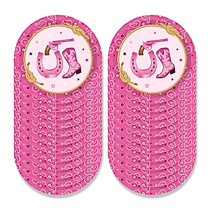 93 Pieces Western Cowgirl Birthday Party Decorations Pack- Serves 8 - Wild West Cowgirl Theme Birthday Party Supplies Includes Cowgirl Birthday Party Paper Plates Napkins Cups and Plastic Cutlery Set