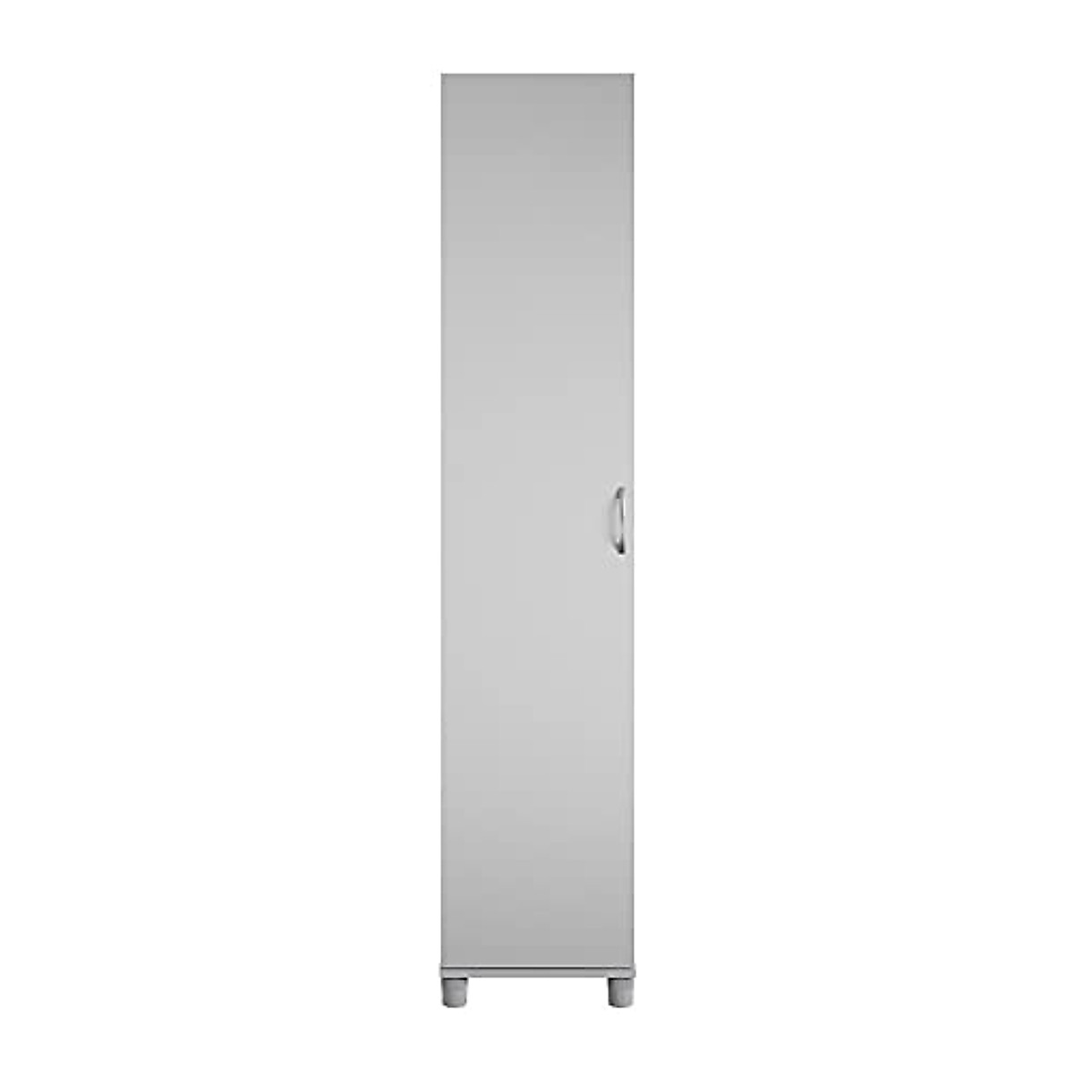 Pemberly Row Transitional 16" Utility Storage Cabinet in Dove Gray