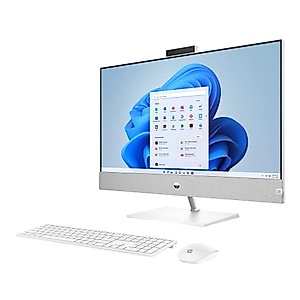 HP Pavilion 27 All-in-One Desktop 6TB (4TB SSD + 2TB HD) 64GB RAM Win 11 PRO (Intel Core 13th Gen i9-13900K CPU Turbo Boost to 5.80GHz, 4 TB SSD + 2 TB HD, 64 GB RAM, 27-inch FullHD) PC Computer