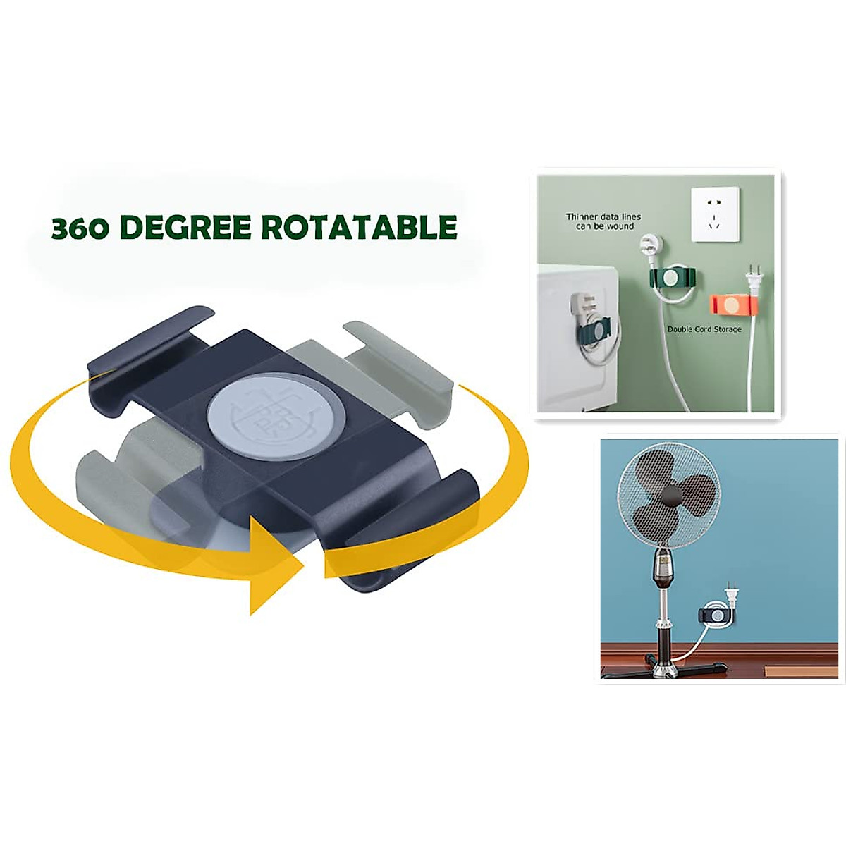 8Pcs Cord Organizer for appliances Rotatable Cord Winder Cord Wrapper Cord Holder for Appliances Kitchen Cable Organizer, Plug Holder for Blender Mixer, Coffee Maker, Pressure Cooker and Air Fryer