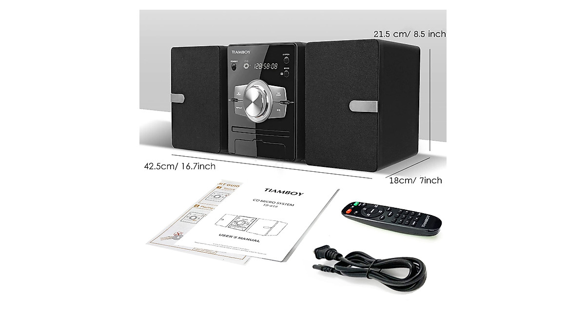 Micro CD Stereo Shelf System, 30W RMS Hi-Fi System with CD Player ...