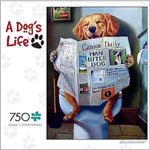 Buffalo Games - Dog Gone Funny - 750 Piece Jigsaw Puzzle Multicolor, 24"L X 18"W