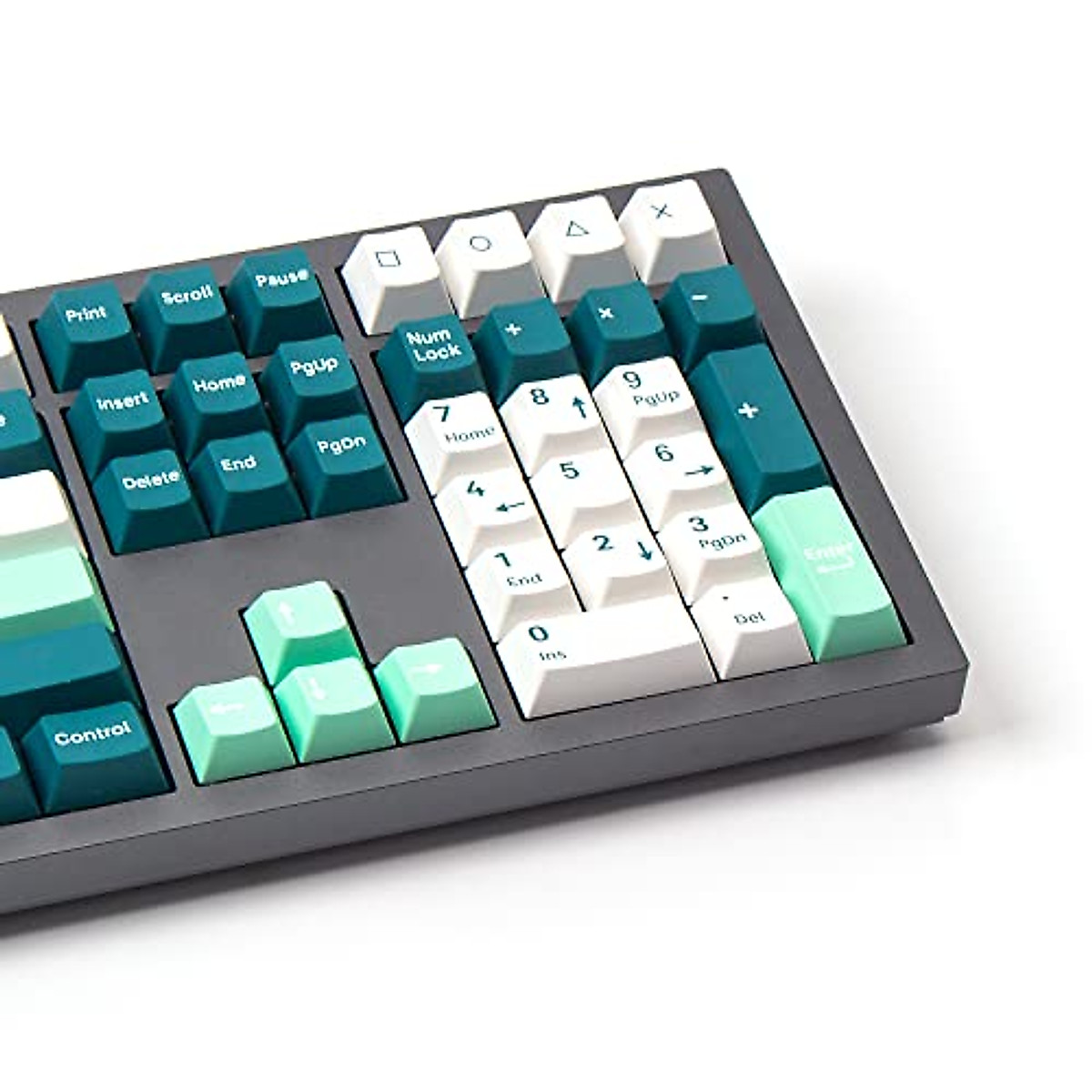 Keychron Double Shot Cherry PBT Keycap Full Keycap Set (219 Keys) - White Mint