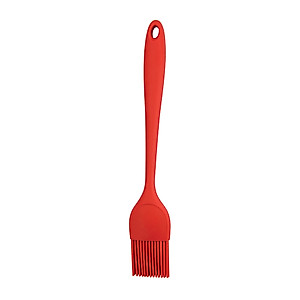 Winco SB-175R, 11'' Red Silicone Brush, BPA Free Pastry Brush, Non-Stick Kitchen Brush
