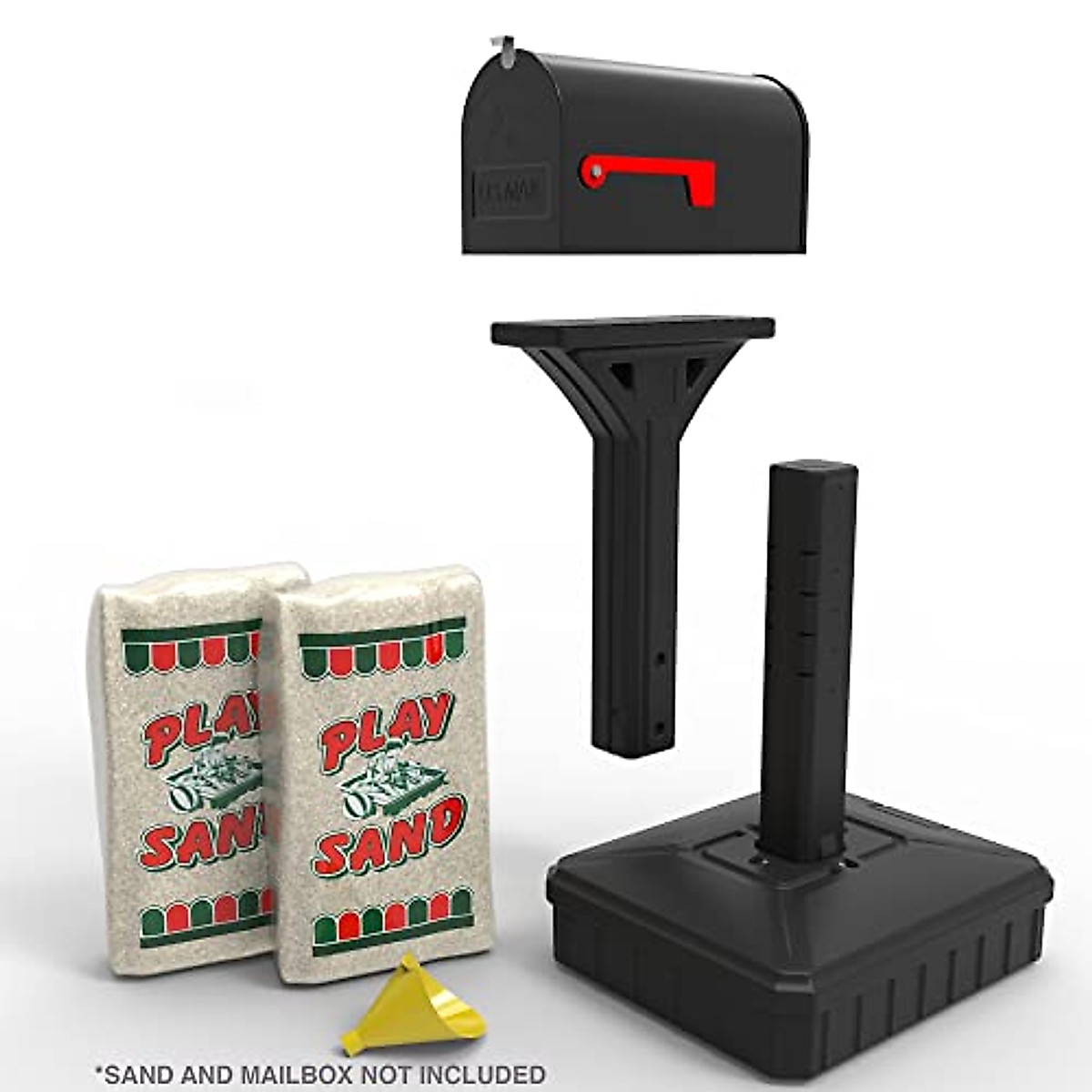 American Home Dig-Free Universal Mailbox Post for Standard Mailboxes - No Digging Needed Mailbox Post - Black
