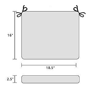 Pcinfuns Outdoor Squared Seat Cushions 18.5 x 16 Inches All Weather Chair Cushions for Garden Patio Furniture Chair Pads,Beige