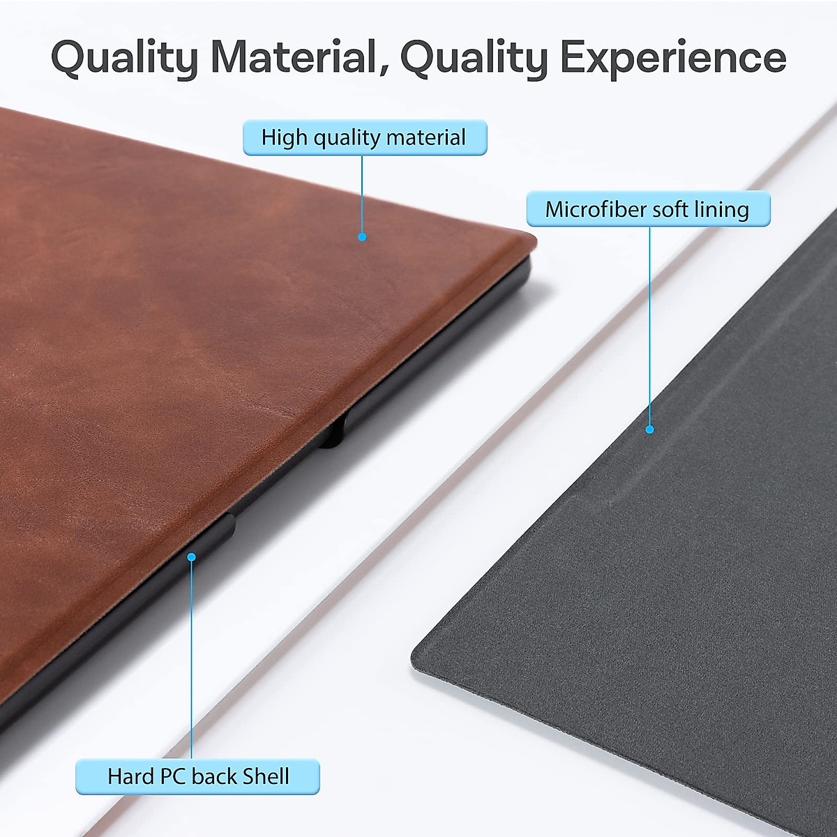 CoBak Case for Remarkable 2 Paper Tablet - Lightweight and Hard Back Shell Protective Book Folio Cover with Built-in Pen Holder - for 10.3" 2020 Released (Brown)