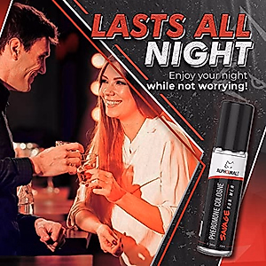 AlphaMale Premium Pheromone Cologne for Men - Savage Scent - Bold, Sultry Men's Cologne Infused with Pheromones for Attraction - Potent, Long-Lasting Formula to Attract Women - 0.34oz (10mL)