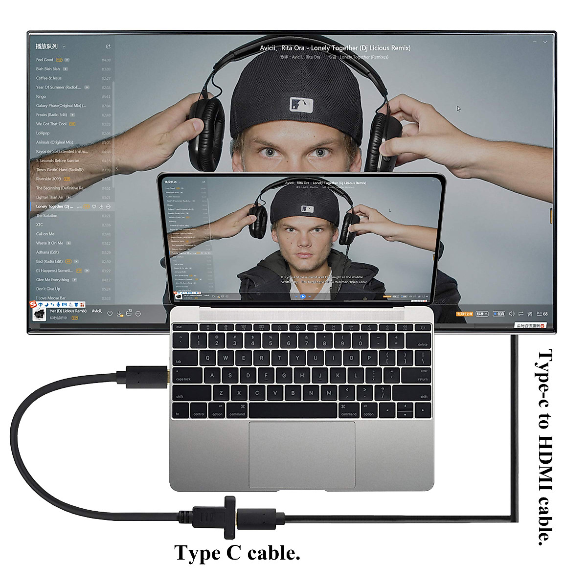 AAOTOKK USB Type C 3.1Panel Mount Adapter Cable USB-C 3.1 Gen2 10Gbps Male to USB C Female Panel Mount Screw Cable,Supports Charging,Data,Audio,Video Cable for Laptop,Tablet,Mobile Phone(0.3M/1ft)