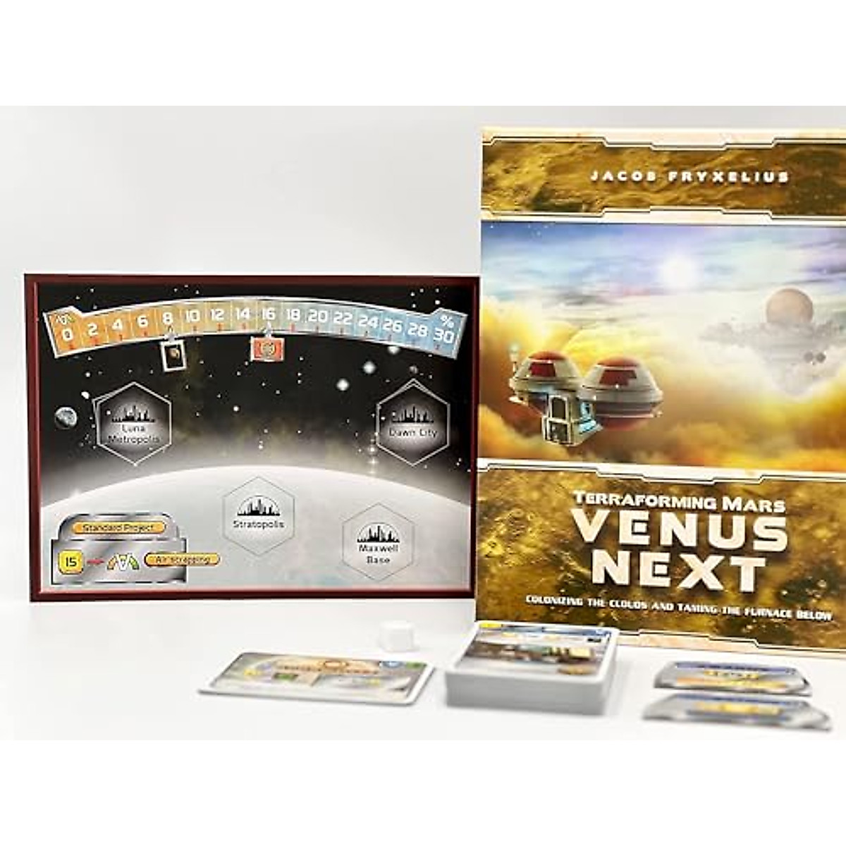 Terraforming Mars: Venus Next Expansion – Explore and Colonize Venus with New Cards, and Strategic Challenges Board Game – Ages 12+ – Stronghold Games
