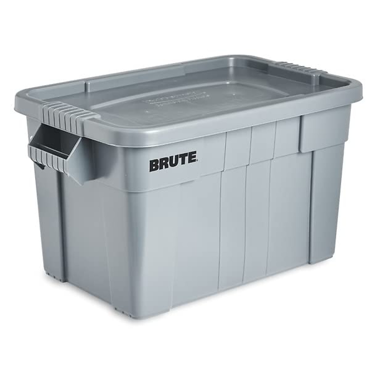 Rubbermaid Commercial Products Brute Tote Storage Container with Lids-Included, 20-Gallon, Gray, Rugged/Reusable Boxes for Moving/Storing in Garage/Basement/Attic/Jobsite/Truck/Camping, 2 Pack