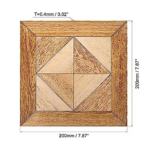 uxcell Peel and Stick Floor Wall Tiles Sticker, 10Pcs 8"x8" Self-Adhesive Wood Grain Floor Stickers Matte Frosted Flooring Tiles for Kitchen Bathroom and Home Decor, Beige