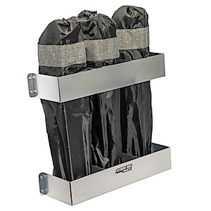 Extreme Max 5001.6302 Collapsible Chair Holder for Enclosed Race Trailer, Shop, Garage, Storage - Silver