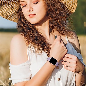 3 Pack Floral Engraved Silicone Bands Compatible with Apple Watch Band 38mm 40mm 41mm 42mm 44mm 45mm 49mm Women, Soft Sport Wildflower Strap for iWatch Ultra Series 9 8 SE 7 6 5 4 3 2 1