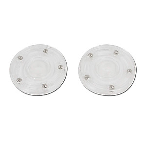 FarBoat 4Pcs 3-Inch Plastic Turntable Acrylic Turntable Organizer Bearings Hardware for Kitchen Spice Rack Table Cake (Clear)