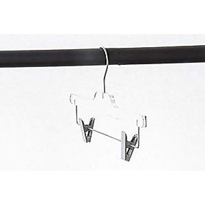 NAHANCO 90014RC50HU Premium Acrylic, Skirt Pant Hanger, 14", Clear (Pack of 12)