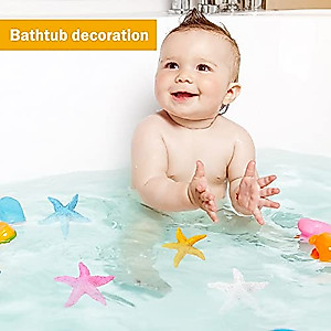 Cobee® Realistic Starfish Aquarium Ornament, 4 Pieces Resin Starfish Fish Tank Decoration Tropical Sea Animal Aquarium Decor Simulation Starfish Figurines Fish Tank Accessories