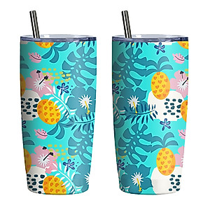 Hualvbul Cat Cup 20 Oz Stainless Steel Tumbler Leak Proof Tumbler with Straw and Lid, Travel Coffee Mug for Home Outdoor, Thermal Cups for Hot and Cold Drinks