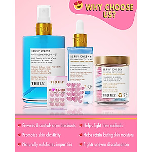 Truly Beauty Acne Treatment Bundle - Full Body Exfoliator with Pimple Patches and Hydrocolloid Back Patches