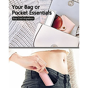 2Pack Portable Handheld Fan Small Desk Fan, 14-21 Working Hours Mini Pocket Fan Battery Operated USB Rechargeable Folding Fan, Quiet Personal Fan with Power Bank Function for Indoor Outdoor Travel