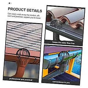 DOITOOL 2 Pcs Eaves Filter Cover Plastic Funnel Round Balloons Plastic Balloons Downpipe Leaf Guard Downspout Guard Rain Gutter Screens Drainage Pipe Strainer Cover Roof Downpipe Strainers