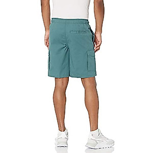 Amazon Essentials Men's 9" Elastic Waist Cargo Short, Sage Green, Large