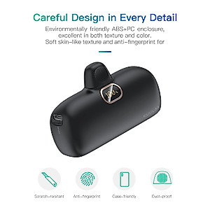 Kuulaa USB C Power Bank Fast Charging, 5000mAh Plug-in Portable Charger & Type C Input/Output Battery Pack 26800mAh