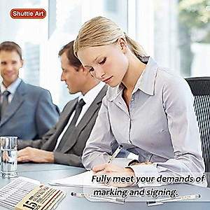 Shuttle Art Gel Ink Ball Point Pens, 15 Pack Black Japanese Style Pens, 0.38mm Extra-Fine Ballpoint Pens for Home, School and Office