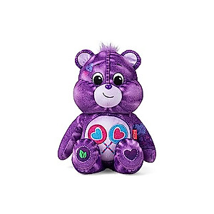 Care Bears 14" Share Bear Plushie - New Denim Design - Eco-Friendly Material!