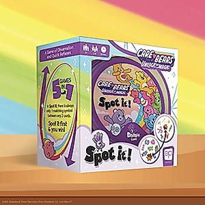 USAOPOLY Spot It! Care Bears | Fun Card Game for Kids and Adults | Featuring Funshine, Grumpy, Wish, Share, Good Luck, Cheer, and Tenderheart Bear | Licensed Care Bears Game