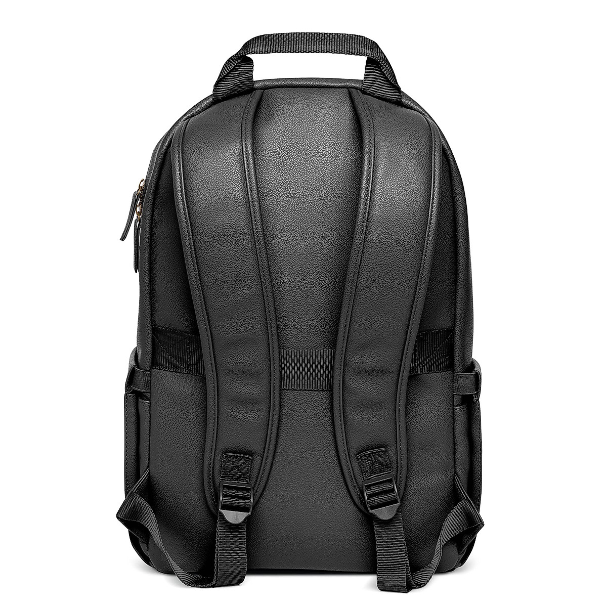 Simple Modern Vegan Leather Backpack for Women & Men | Mini Backpack Purse for Girls and Boys Cute Small Faux PU Leather Travel Bag for Work | Legacy Collection | Medium (17" tall) | Black