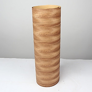 Aibote Natural Zebra Wood Veneer Furniture Restoration Sheets(60x250CM) Wooden DIY Material for Speaker Showcase Cabinets Table Shelves Kitchen Hotel(Flat Cut)