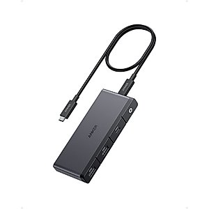 Anker 556 USB-C Hub (USB4, 8-in-1) with 1.6ft USB4 Cable, 10 Gbps USB-C and USB-A Data Ports, 8K HDMI and DisplayPort, for Microsoft Surface Pro 8, HP EliteBook 850 G8, and More (Black)