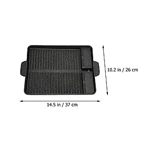 MAGICLULU 1pc Baking Pan Medical Stone Indoor Griddle Camping Stove Pan Nonstick Grill Plate Indoor Bbq Grill Stovetop Grill Pan Bbq Grill Accessories Gill Pan South Korea Portable Aluminum