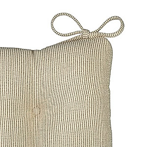 Klear Vu Non-Slip Omega Rocking Chair Cushions, Seat and SeatBack Pads, 2 Piece Set, Natural