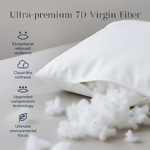 Phantoscope 18 x 18 Pillow Inserts, Set of 4 Hypoallergenic 100% Virgin Fiber Square Form Decorative Throw Pillow Inserts, Made in USA Couch Bed Pillows - 18 inches