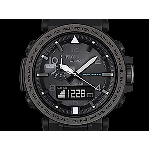 Casio Men's 'PRO TREK' Solar Powered Silicone Watch, Color:Black (Model: PRG-650Y-1CR)