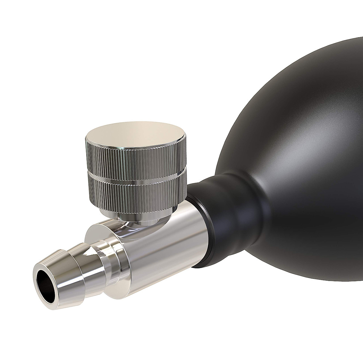 Replacement Blood Pressure Bulb & Air Release Valve by CORPS LEGACY - Premium BP Bulb for Manual Inflation of Sphygmomanometer - Works with BP Cuff and Cervical Inflatable Devices (Latex, Black)