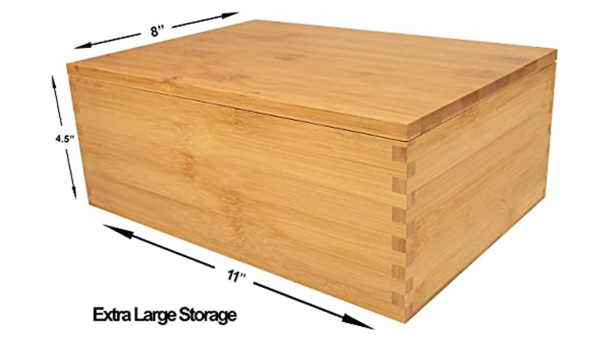 Blake & Lake Large Wooden Storage Box with Lid
