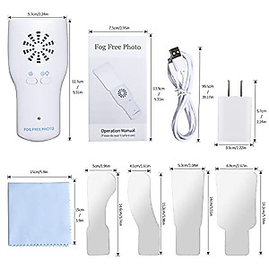 Dental Photography Mirrors Fog-Free - Dental Orthodontics Mirror Reflector Intra-oral Teeth Inspection LED Mirror Wireless Charger & Fan with 4 Interchangeable Mirrors