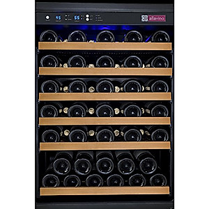 Allavino 24" Wide FlexCount II Tru-Vino 56 Bottle Single Zone Black Right Hinge Wine Refrigerator
