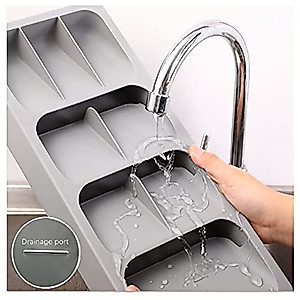 Kitchen Drawer Silverware Organizer Tray, Expandable Kitchen Utensils Organizer for Cutlery, Flatware,Spoon Knife and Fork Partition Storage