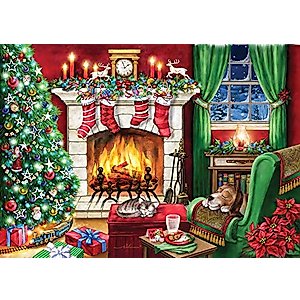 Box of 'Cozy Christmas' Christmas Cards - 15 Cards & 16 Foil Envelopes
